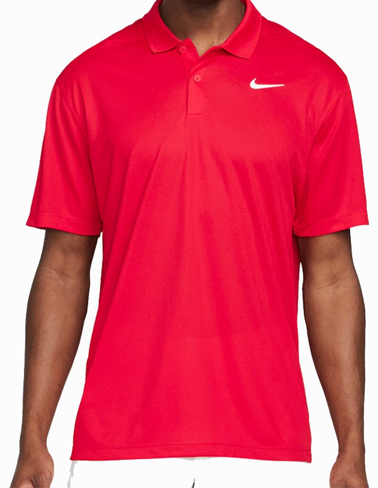 Mens Dri-Fit Victory Solid Polo Shirt University Red – European Golf Store